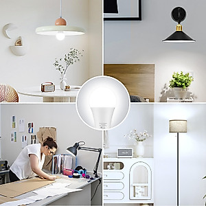 6-Pack A19 LED Light Bulbs, 100W Equivalent 5000K Daylight White LED Bulb, Super Bright 11W 1400 Lumens, E26 Standard Medium Base, No Flicker Non-Dimmable, Lighting for Bedroom Living Room Home Office