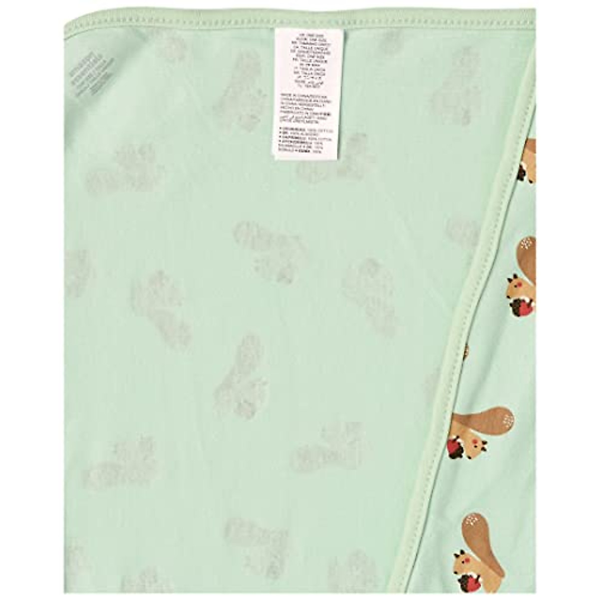 Amazon Essentials Unisex Kids' Swaddle Blankets, Pack of 3, Fruit/Squirrel/Stripe, One Size