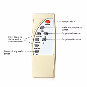 CYBERDAX Solar Integrated Street Light Outdoor, All-in-One Solar Lamp with Remote Control with Radar Motion Sensor Built in for Garden, Paths, Wall-Mounted, Warehouse, Corridor (60)