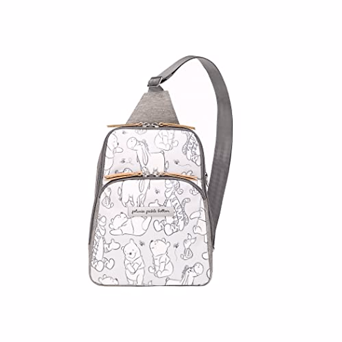 Petunia Pickle Bottom Criss-Cross Sling Bag - Stylish Sling Bag for Women and Men - Adjustable Straps to Custom-Fit - Spacious Main Pocket - Disney’s Playful Pooh