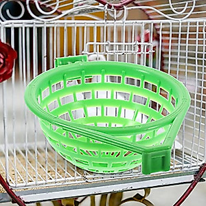 Mipcase 2pcs Plastic Bird Nest, Canary Nest Plastic Hollow Hanging Cage Finch Parrot Canary Pigeon Nest Bowl Eggs Hatching Tool Pan, Bird Breeding Hut Nest Pan