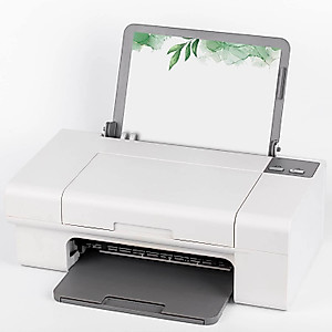 Loose Leaf Paper, Stationery Writing Paper, Greenery Letterhead Paper 8.5 x 11 Inches, 100 Sheets, Elegant Writing Paper, A4 Unpunched Refills Paper for Ring Binder/Discbound, Decorative Printer Paper