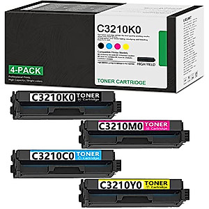 LVE C3210K0 C3210C0 C3210M0 C3210Y0 Toner Cartridge Replacement for Lexmark Toner MC3426i MC3326i C3224dw MC3426adw MC3224dwe MC3224adwe MC3326adwe C3326dw C3426dw Printer, 4 Pack (1BK+1C+1M+1Y)