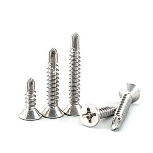 Lag Bolts ST3.5 ST4.2 ST4.8 ST5.5 ST6.3 Cross Recessed Countersunk Head Self-Drilling Tapping Screws Stainless Steel Screw Tap Bolts (Size : ST4.8x13 48pcs)