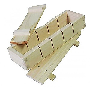 Happy Sales HSCOMS-12 Bamboo Sushi Rice Mold & Paddle Set 1 pc + 1 pc