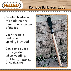 Felled Bark Spud Debarking Tool, Log Peeler Tools Bark Removal Tool Log Debarker Tool, Bark Peeler Bark Stripping Tool