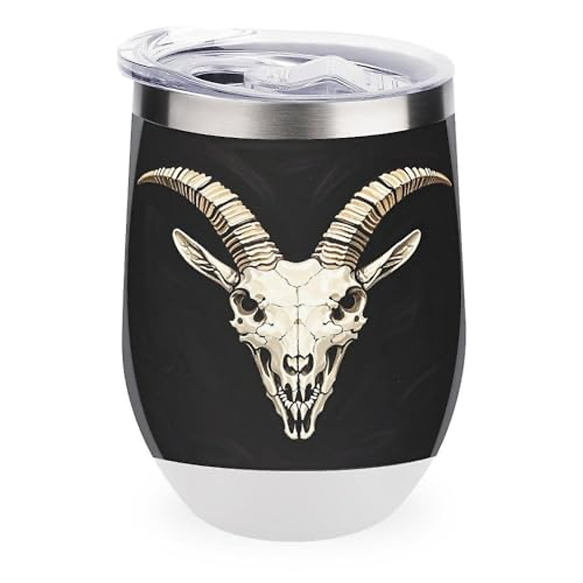 WYUSPGK 304 Stainless Steel Insulated Cup, A Gothic Goat Skull Print Smooth Rim, Durable & Reusable - Perfect for Office, Home, And Travel