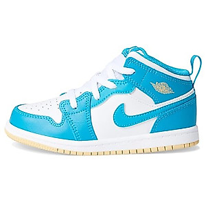 Jordan Baby Boy's 1 Mid (Infant/Toddler) Aquatone/Celestial Gold/White 8 Toddler M