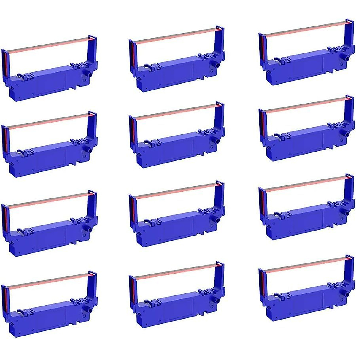 Bigger Compatible Ribbon Replacement for SP700 Printer Ribbon B/R Replacement for Star SP-700BR, RC-700BR, SP-712, SP-742 Ink Ribbon (Black and Red, 12-Pack)