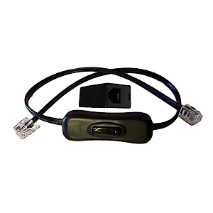 Power Button On/Off Disconnect Switch for Telephone Land Line Phone Cord Cable