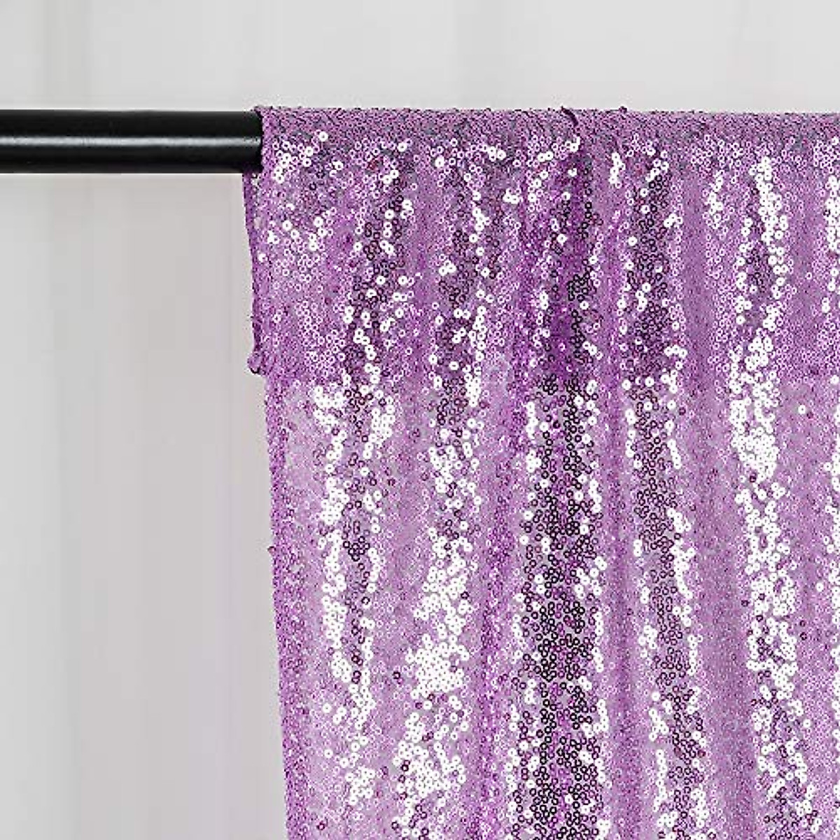 Light Purple Sequin Backdrop Curtains 2 Panels 2FTx8FT Photo Backdrop Glitter Birthday Party Curtains