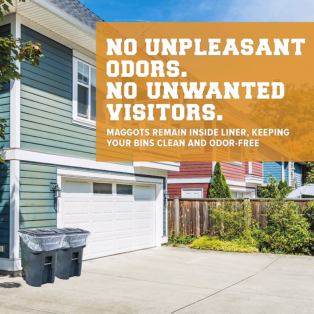 Plasticplace 95-96 Gallon Garbage Can Liners 1.5 Mil Clear Heavy Duty Trash Bags, 61 x 68”, 50 Count