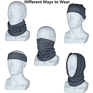 Balaclava Headwear Protection Unisex Half Mask Ladies Men's Fishing Safety Mask Adult Neck Cycling Outdoor Cycling Mask Sports Bandana(H-White-1)