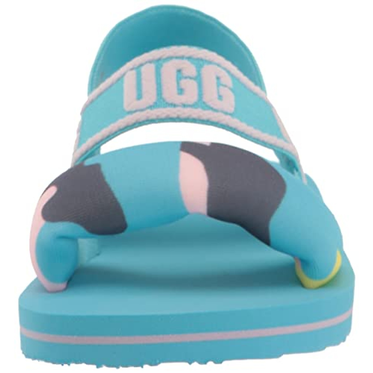 UGG K Zuma Sling Camopop Flat Sandal, Summer Sky, 3 US Unisex Little Kid
