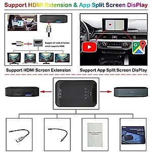 MMB 3RD Wireless CarPlay Multimedia TV Video Dongle AI Box, 4GB+64GB Android 11.0 OS, Wireless Mirroring, HDMI Output, USB Plays, Only Support 2017-2022 Cars with Factory Wired CarPlay Function