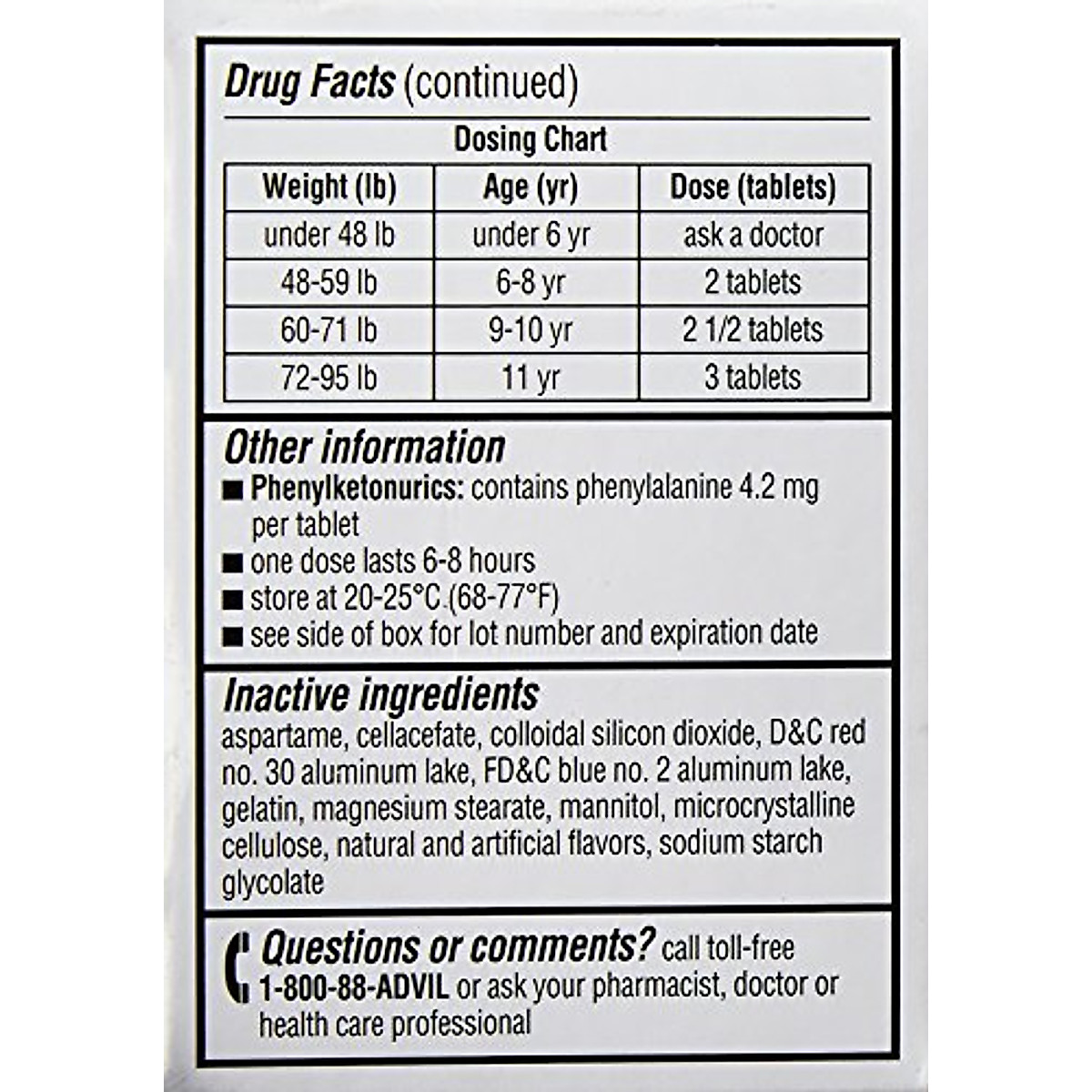 Advil Junior Strength Pain Reliever - 24 Chewable Tablets