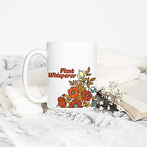 Plant Whisperer Coffee Mug, Houseplant Tea Cup, Gardner Landscape Green Thumb Gifts, Nature Lover (15oz)