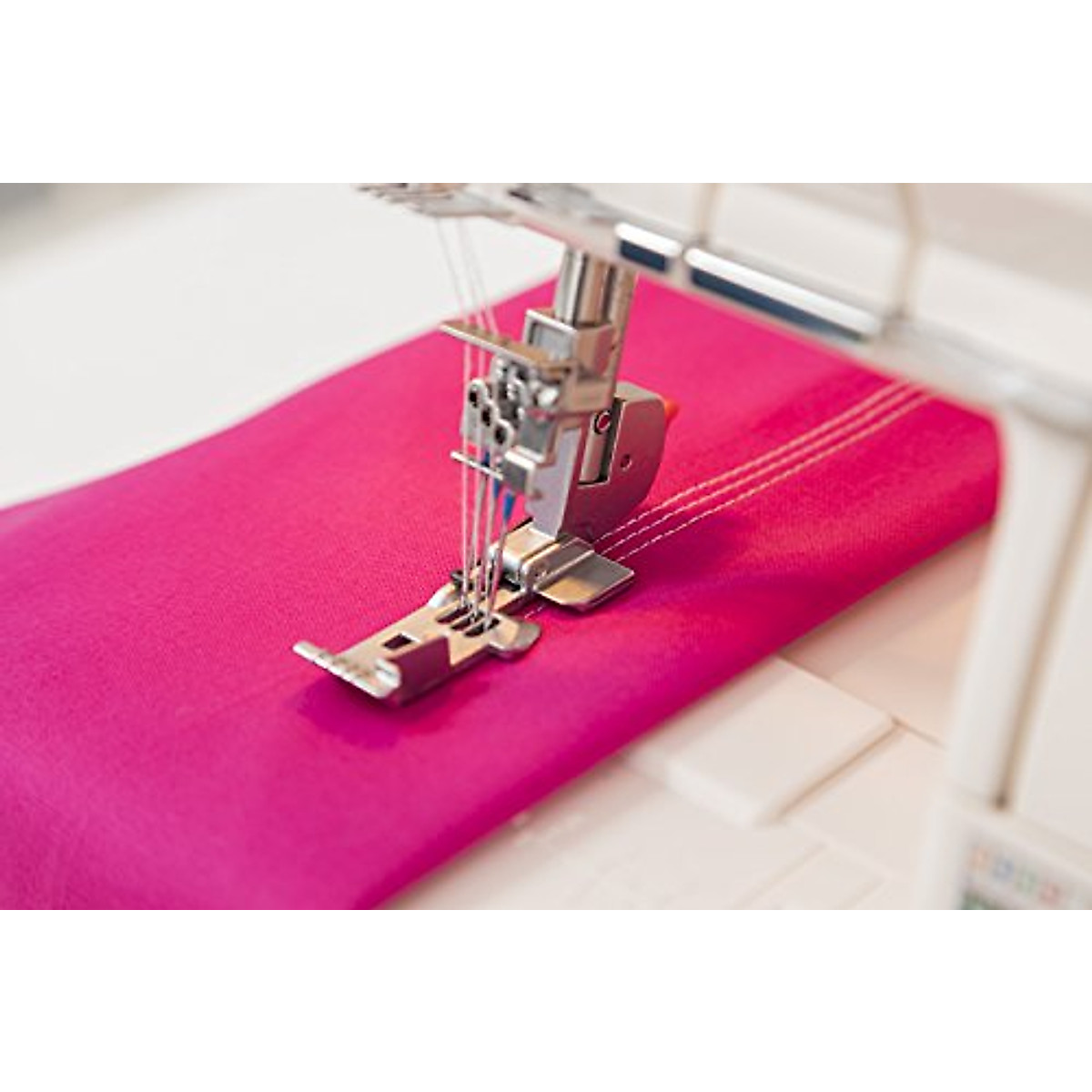 SINGER | Professional 14T968DC Serger Overlock with 2-3-4-5 Stitch Capability, 1300 Stitches per minute, & Self Adjusting - Sewing Made Easy,White