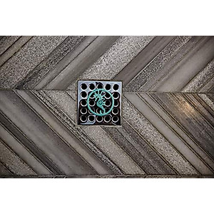 DrainWig Shower Drain Hair Catcher, Disposable Drain Protector, Ocean, White & Teal, 2 Pack