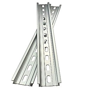 ICI T&G 2 Pieces DIN Rail Slotted Aluminum RoHS 12" Inches Long 35mm Wide 7.5mm High