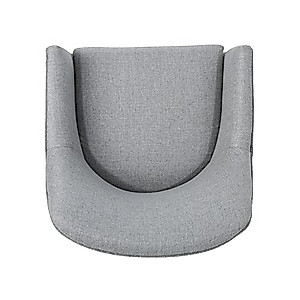 Morgan Mid Century Modern Fabric Home Office Chair with Chrome Base, Gray