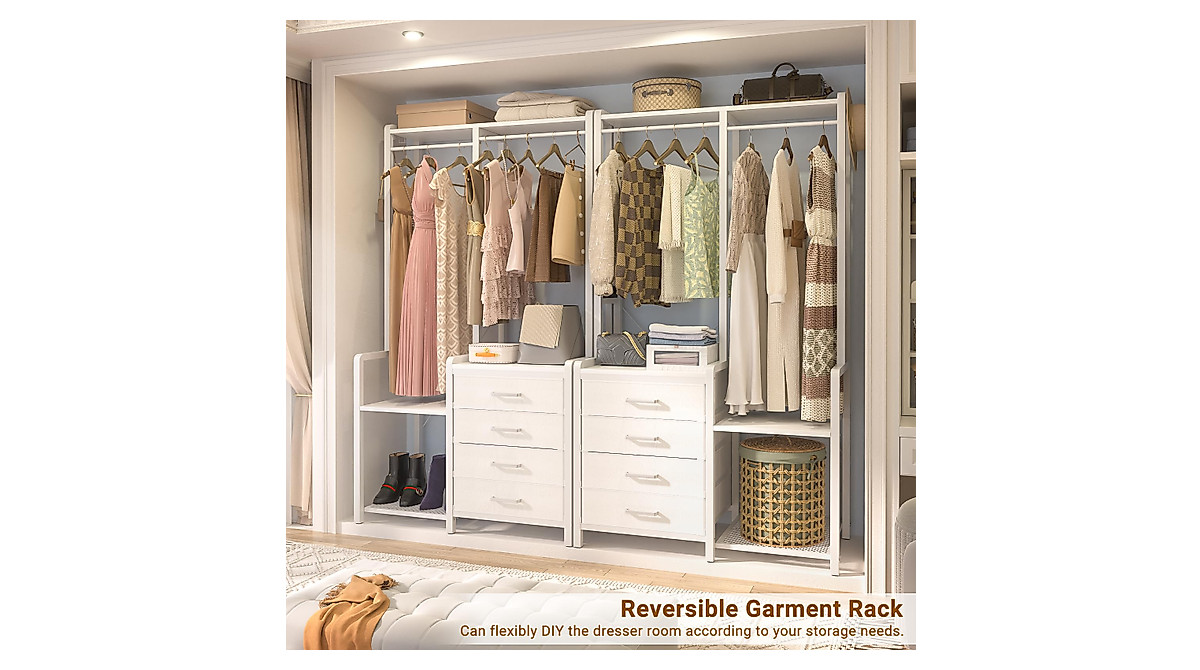 Cyclysio Small Clothes Rack with 4 Drawers - Organize Today