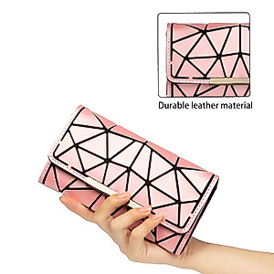 bovoid Wallets for Women Tote Bag Geometric Handbags Luminous Ladies Wallets and Messenger Bags Holographic Shoulder Bags(flash)