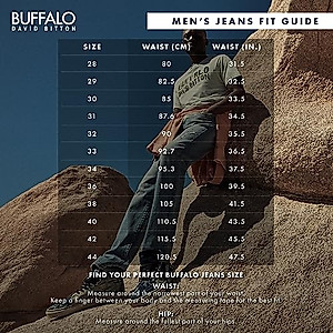 Buffalo David Bitton Men's Straight Six Jeans, Pure White, 40W x 32L