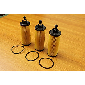 Chrysler Jeep Dodge RAM 3.2L 3.6L V6 Pentastar Oil Filter Set of 3 Mopar