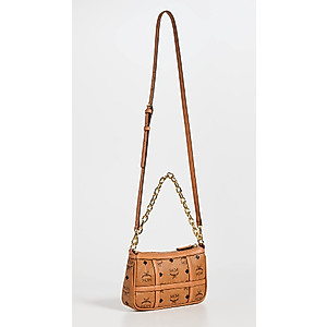 MCM Women's Delmy Visetos Shoulder Mini Bag, Cognac, Brown, Tan, Print, One Size