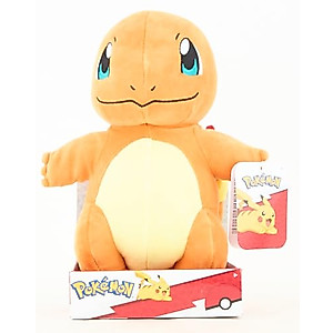 Pokémon Pokemon PKW0060 30 cm Plush - Glumanda Charmander PLUSH-12-Inch Authentic Details-Toys for Kids, Single, Black