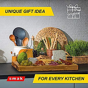 Extra Large Wood Cutting Board Large Wooden Cutting Boards for Kitchen 18x12x1.5 Butcher Block Countertop Wood Chopping Board Smak Ash Wood Bread Meat Cheese Cutting Board Serving Charcuterie Board