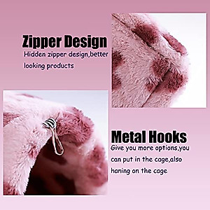 neolun Rat Bed Ferret Rodent Hammock Bed Hideout Cage Accessories Toy Bed for Guinea Pig Chinchilla Hedgehog Sugar Glider (Pink)