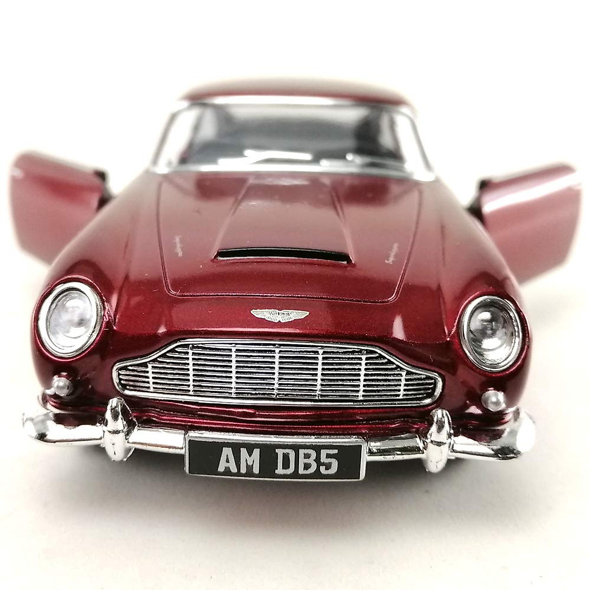 Sport Racing Classic Model Car Die-Cast 1:38 1963 Aston Martin DB5 Red Color Toy Collection Pull Back Open Door Hobby Collectible , unisex