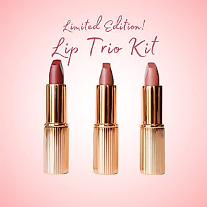 CHARLOTTE TILBURY Iconic Mini Lip Trio Kit - Pillow Talk, Walk of No Shame, Supermodel 0.03 Ounce (Pack of 3)
