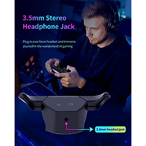 AOJAKI Paddles for PS4 Controller, Back Button Attachment with LED Display, Memory Function, Audio Jack, Customizable Settings