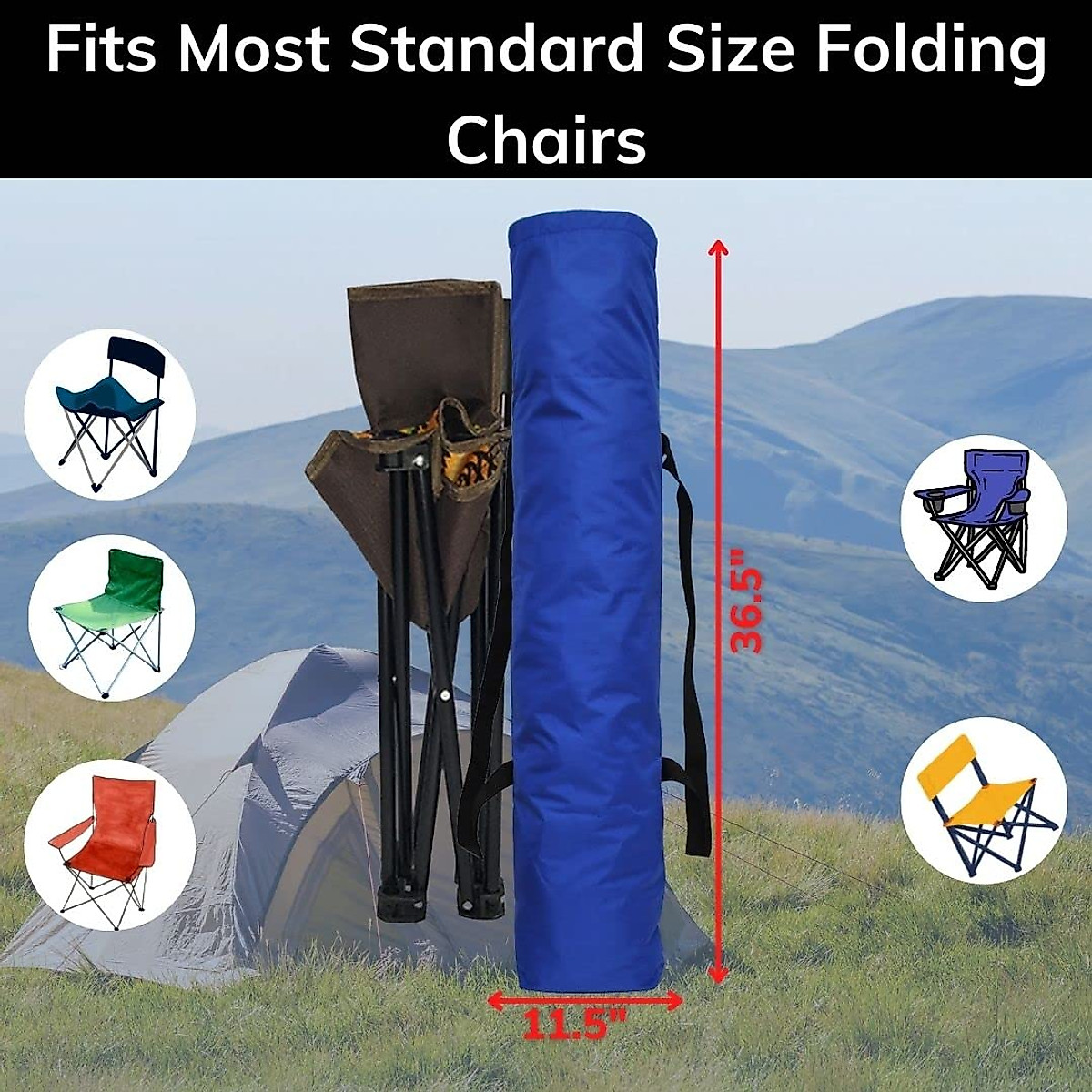 NGIL Puppy Paw Camping Chair Carry Bag with Non Adjustable Strap and Wide Drawstring Opening