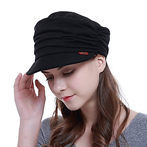 Fashion Hat Cap with Brim Visor for Woman Ladies, Best for Daily Use(Black)
