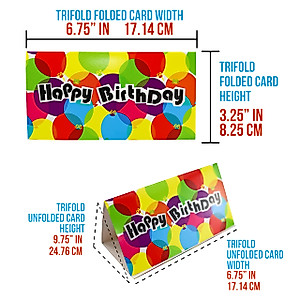 Iconikal Gift Card/Money Holders with Envelopes, Happy Birthday, 24-Pack