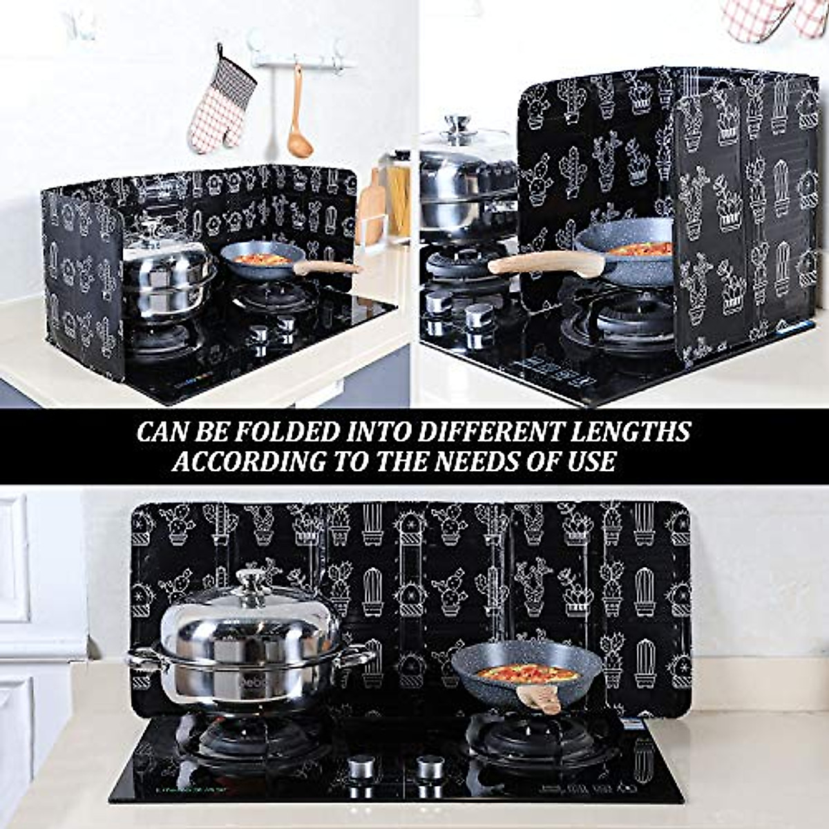 2 Pieces Anti Splatter Guard Oil Splatter Screen Board Aluminum Foil Oil Block Oil Barrier for Kitchen Restaurant Use