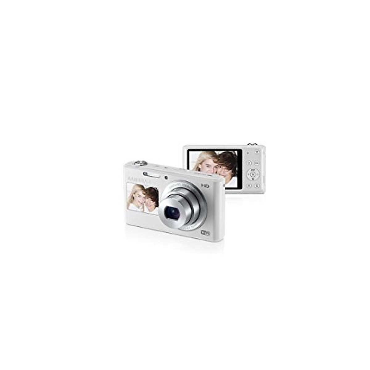 Samsung DV150F 16.2MP Smart WiFi Digital Camera with 5x Optical Zoom and 2.7" main and 1.48" front Dual LCD Screens (White)