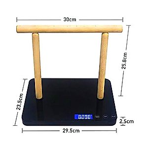 MINDPET-MED Digital Bird Scale with Perch, Bird Scale Grams, Max 44lbs, Capacity with Precision up to ±1g, Black, Suitable for Parrot and All Kinds of Bird