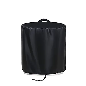 Izzybang Protective Fire Pit Cover for Solo Stove Bonfire Round 22 inch Heavy Duty Waterproof Cover for 19.5 Inch Stainless Steel Outdoor Camping Fire Pits