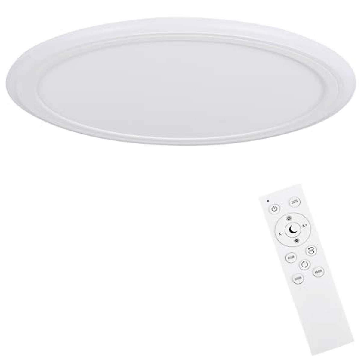 LEZOE RGB Led Flush Mount Ceiling Light Dimmable with Remote Control, 13Inch 24W 2400LM 3000-6500K RGB Color Changing Light Fixture, Round Ceiling Lamp for Living Room Bedroom Kids Room Party Festival