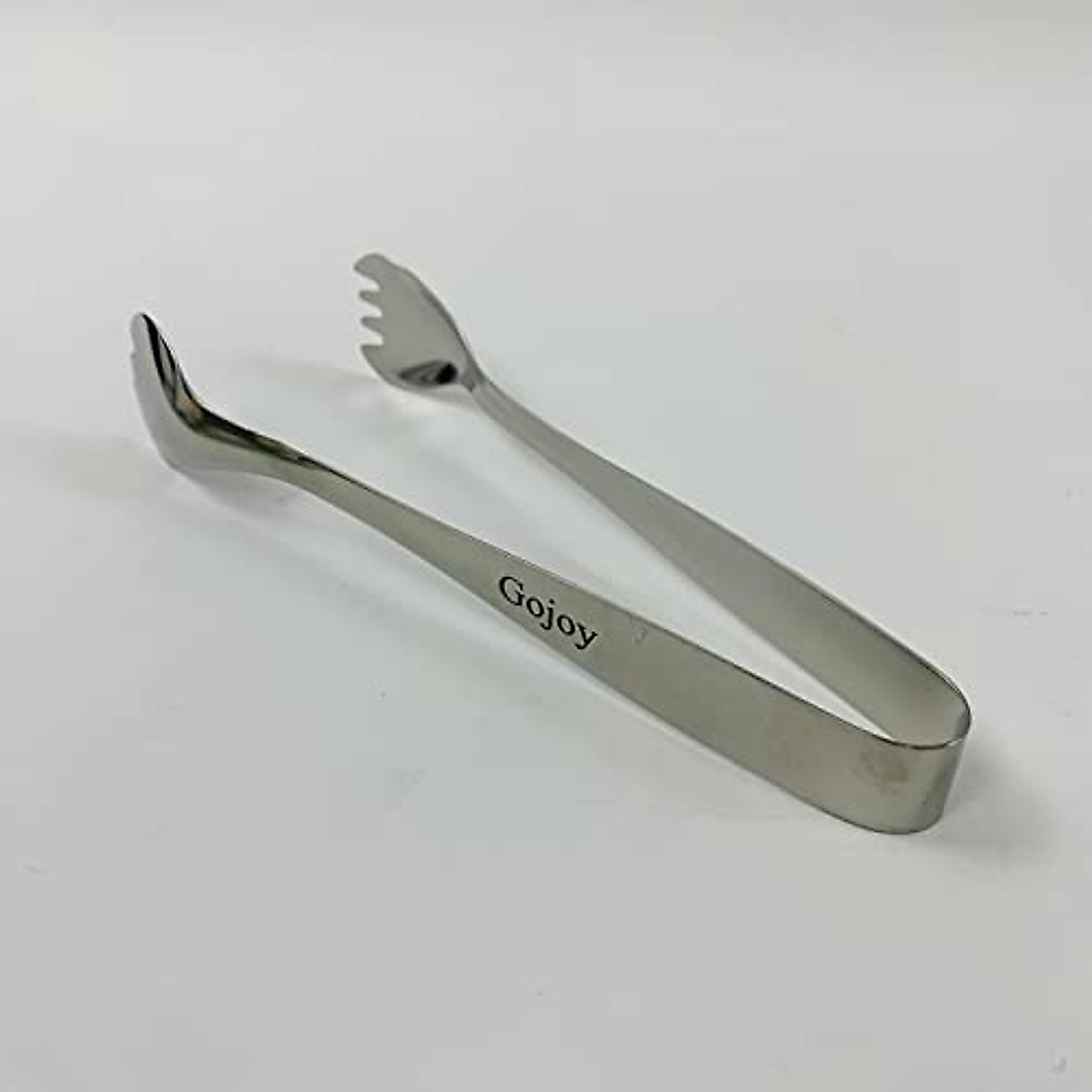 Gojoy Food Grade Stainless Steel ice Tongs, for ice and Other Foods, with Serrated Edges, 7.5 inches ice Tongs