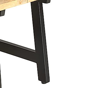 QJBSAVVA Extendable Coffee Table 63"x27.6"x17.7" Solid Mango Wood,Entrance Table Tray Tables Center Table Low Table Suitable for Meeting Rooms, Reception Rooms, Offices