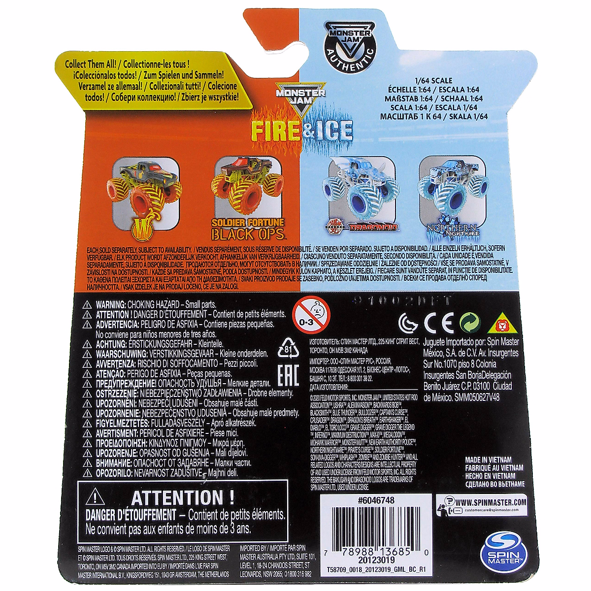 Monster Jam 2020 Fire & Ice Exclusive Dragonoid Ice 1:64 Scale Diecast by Spin Master