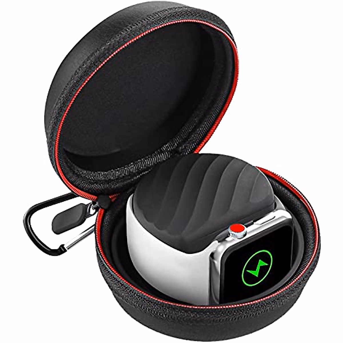 EMallee Galaxy Watch 4/3 Charger Holder, Portable Travel Carrying bag EVA Protective Storage case for Samsung Galaxy Watch4 classic Watch3 Active 2 and Google Pixel watch (charger not included)