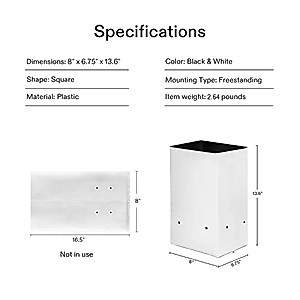 VIVOSUN 50-Pack 3 Gallon Grow Bags for Plants, Black-and-White Thick Plastic Bags for Potting Seedlings, and Rooting