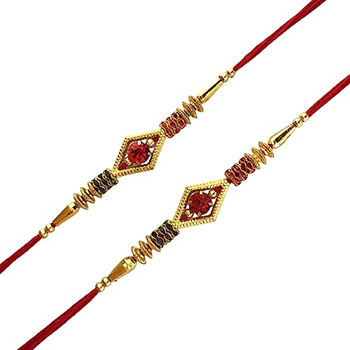 Set of 2 Rakhi for Brother Bhaiya Bhabhi Gift Rakhi for Family Raksha Bandhan Festival Rakhi for Bhaiya and Bhabhi Wrist Bands for Loving Sibling Brother Sister Father Friends
